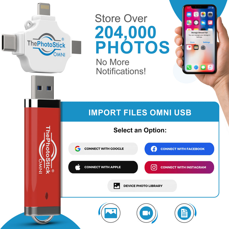 ThePhotoStick Omni – Photo & Video Backup USB Drive