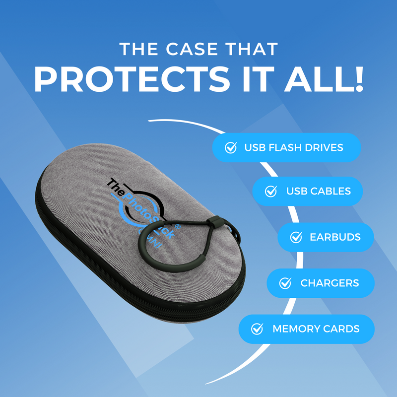ThePhotoStick USB Storage Case : Protective Case for USB Drives & Adapters